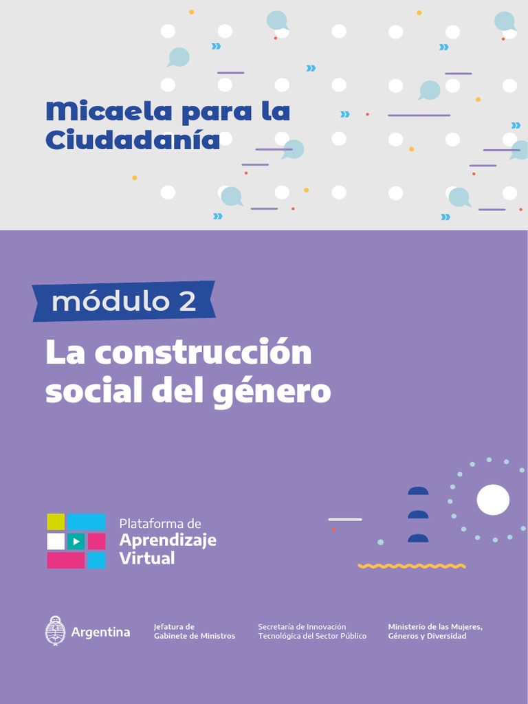 Módulo 2 - La Construcción Social Del Género - Micaela para La Ciudadanía | PDF | Masculinidad ...