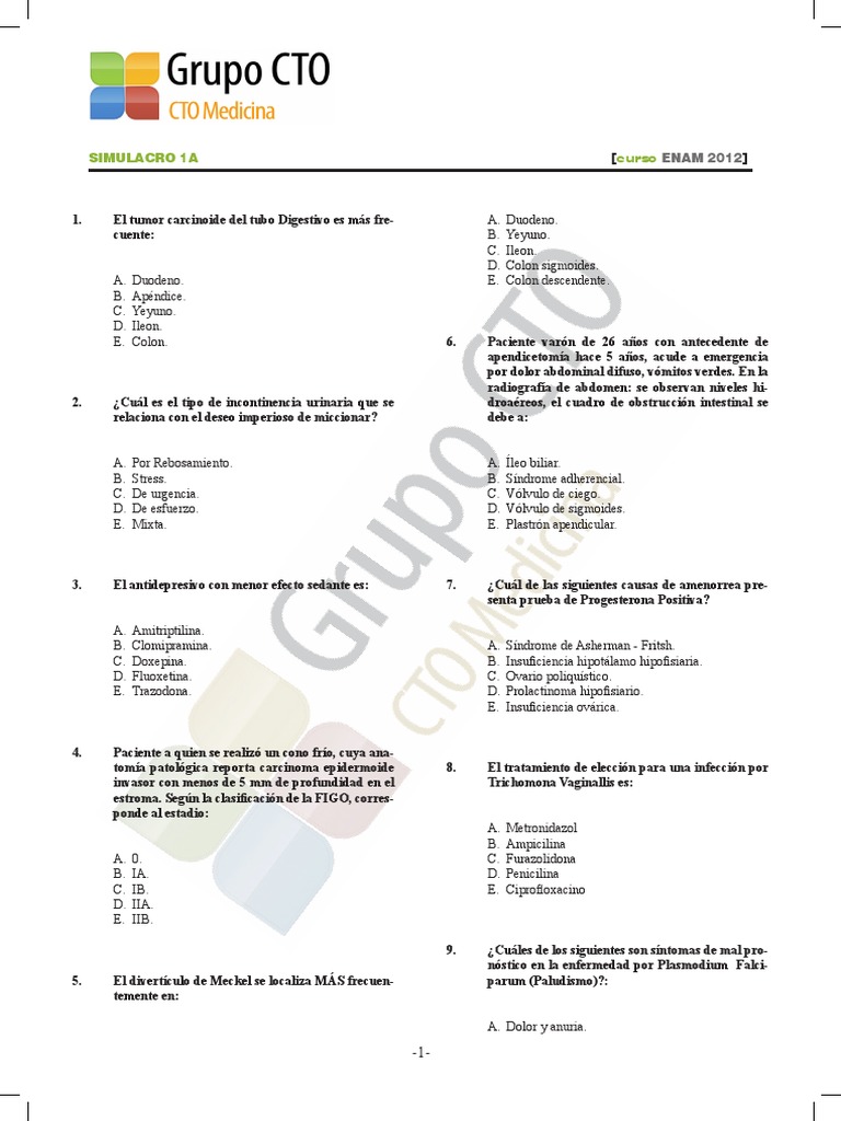 Simulacro Enam 1 | PDF