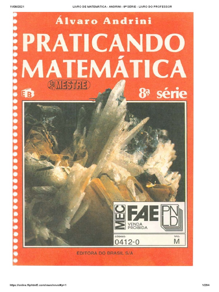 Livro de Matemática - Andrini - 8ª Série - Livro Do Professor | PDF