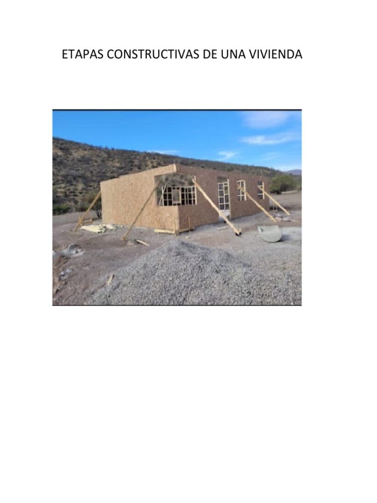 Etapas Constructivas de Una Vivienda | PDF | Fundación (Ingeniería) | Ingeniero civil