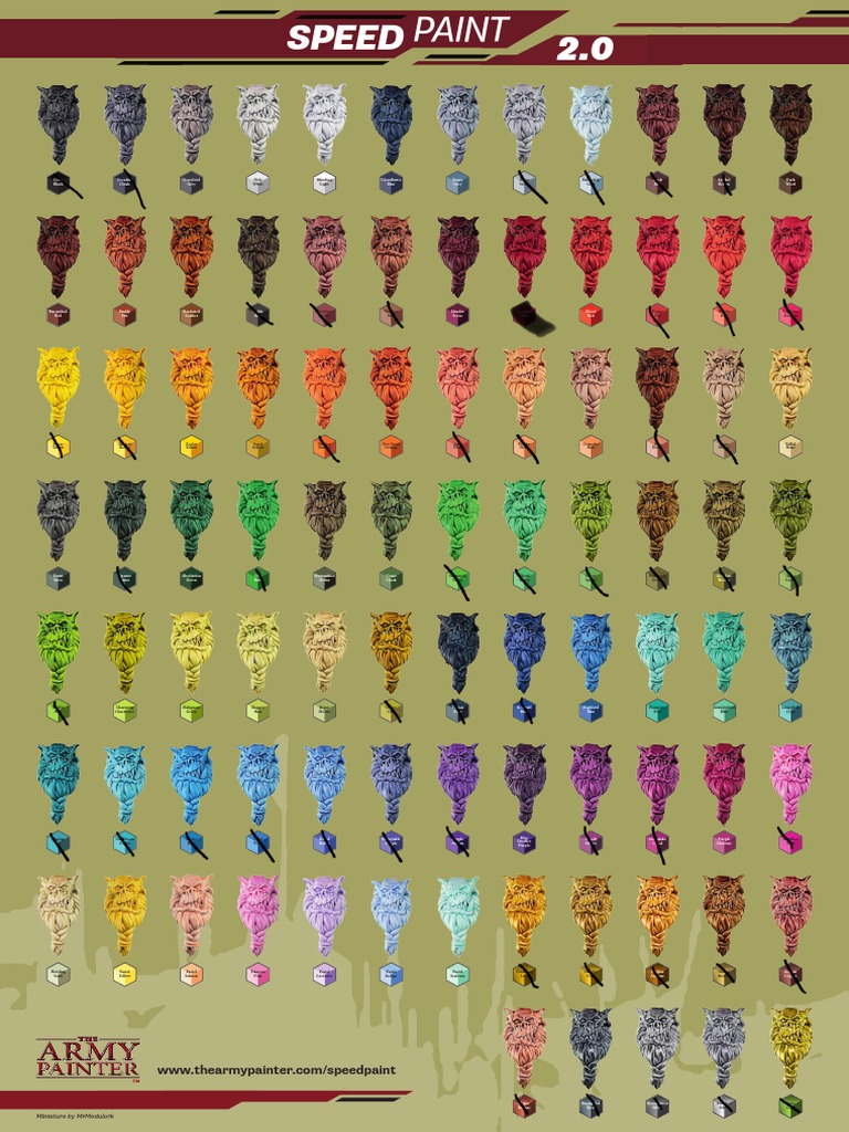 Army Painter Speedpaint 2.0 Colors List | PDF | Blue | Color