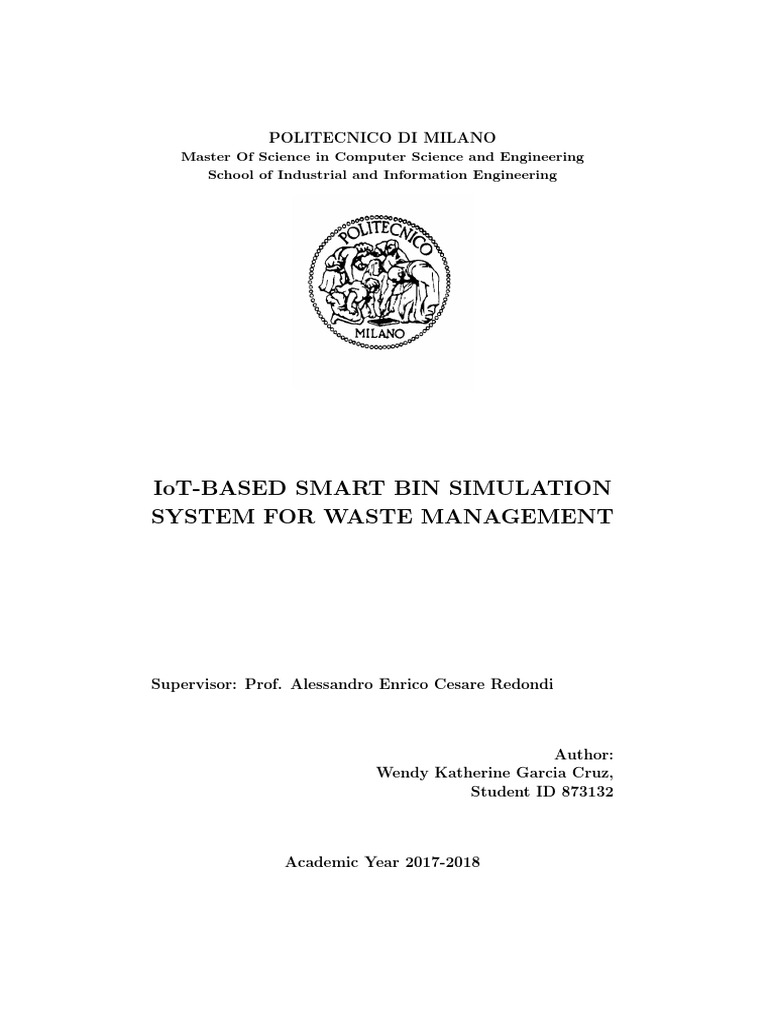 IoT-BASED SMART BIN SIMULATION SYSTEM FOR WASTE MANAGEMENT | PDF