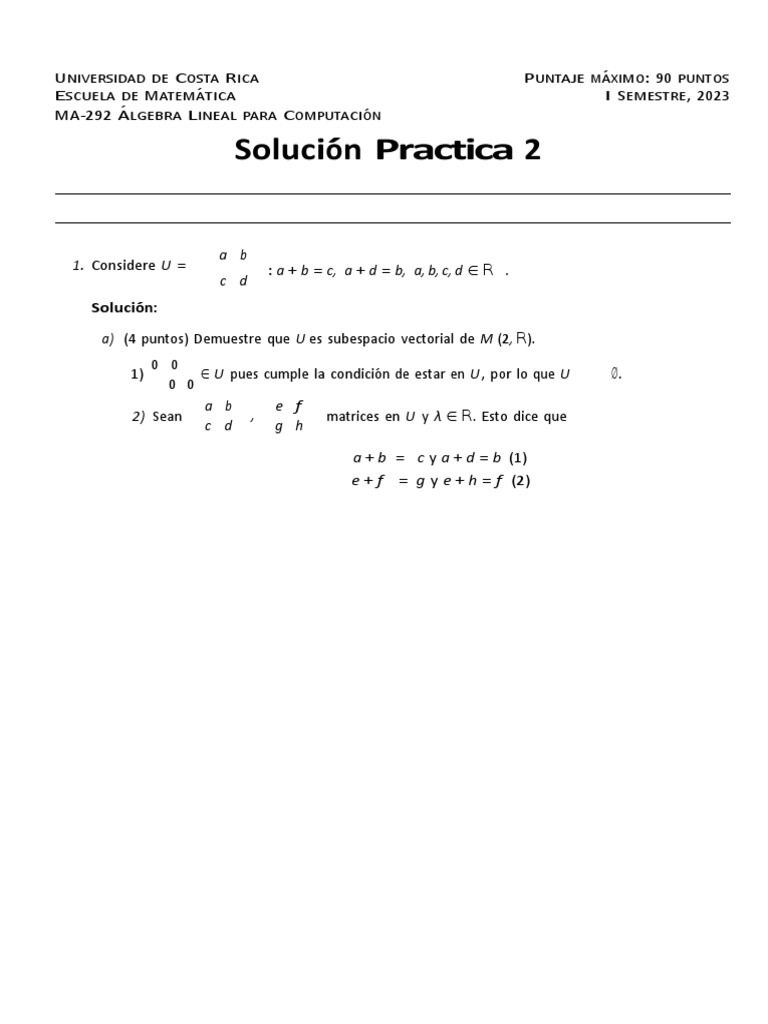 solucion practica 2 | PDF | Valores propios y vectores propios | Análisis funcional