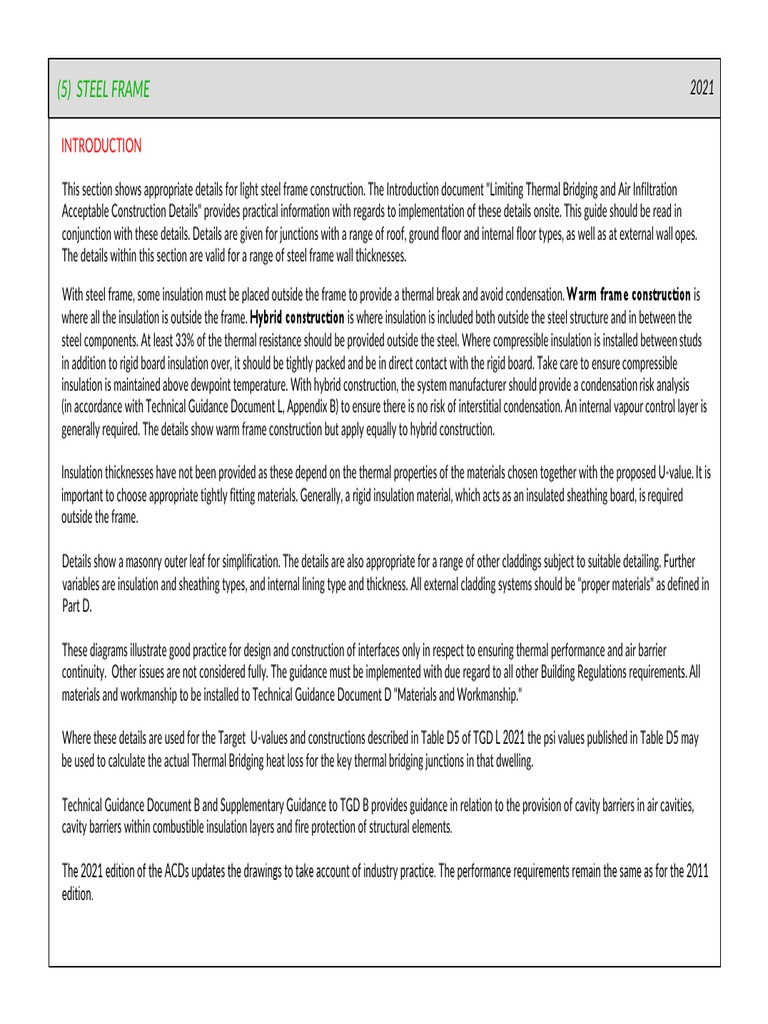 Steel Frame Construction Guidelines | PDF | Building Insulation | Framing (Construction)
