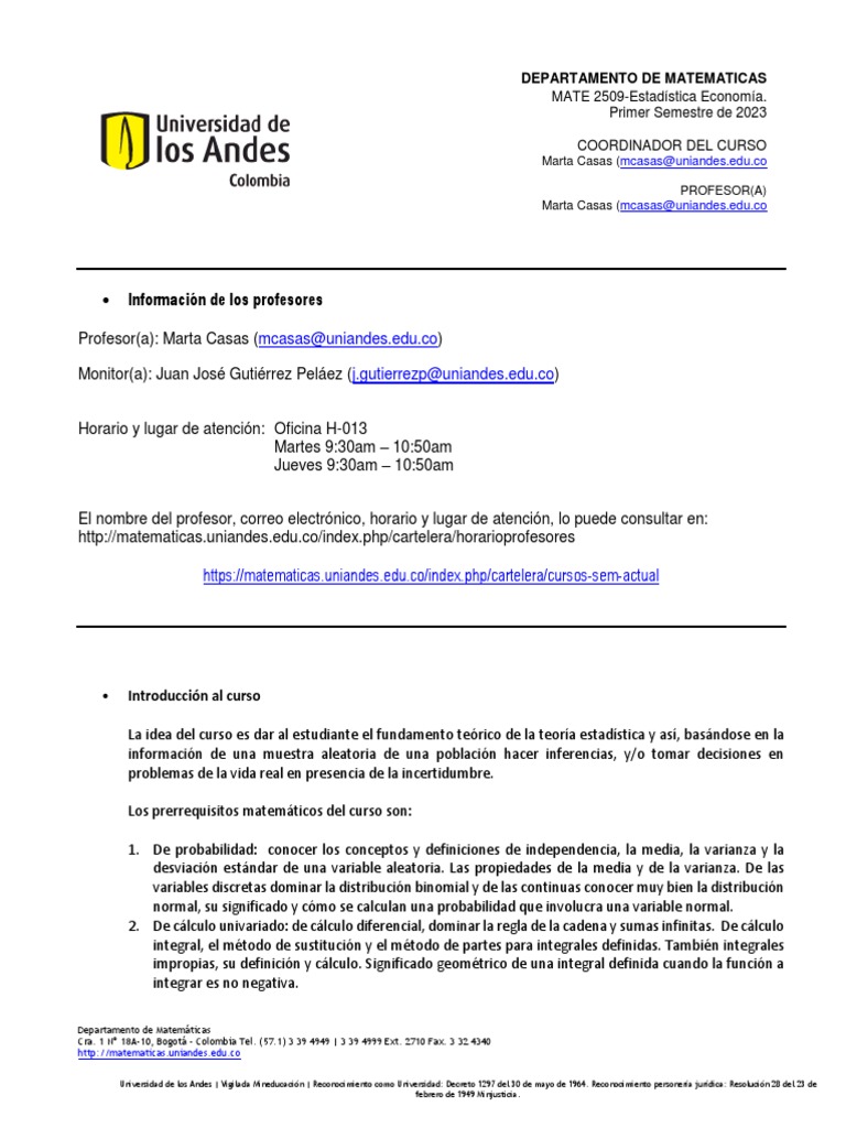 Programa Mate 2509 - 03 - 2023 - 10 | PDF
