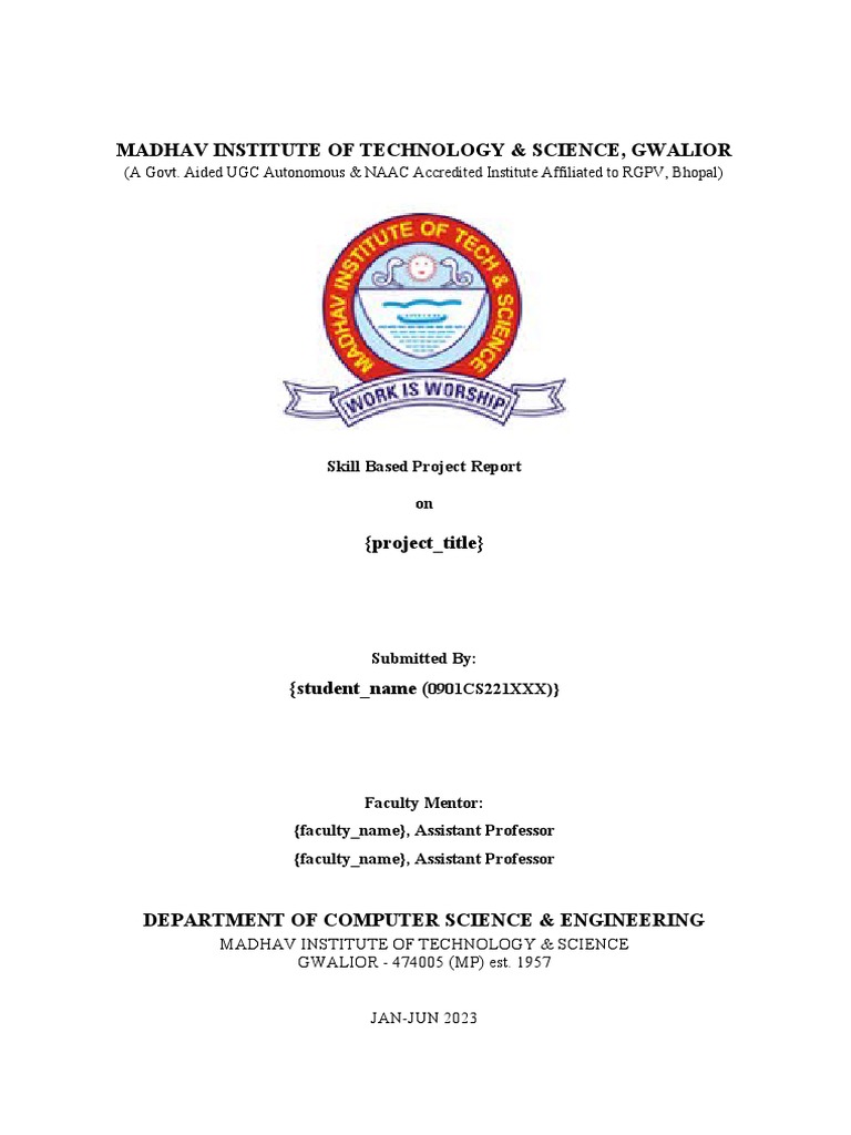 Cse Hardware 150225 Skill Based Mini Project Template Pdf 