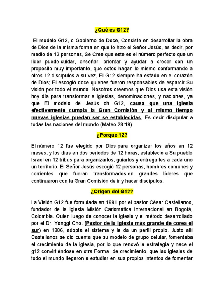 Qué Es G12 | PDF