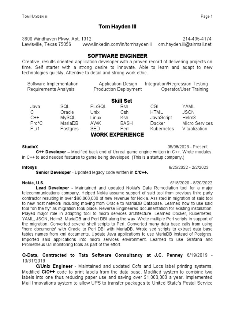 Hayden_Tom_Resume_2023_05_30 | PDF