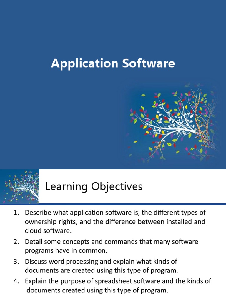 Lecture-7 Application Software | PDF | Spreadsheet | Databases Lecture-7 Application Software | PDF | Spreadsheet | Databases