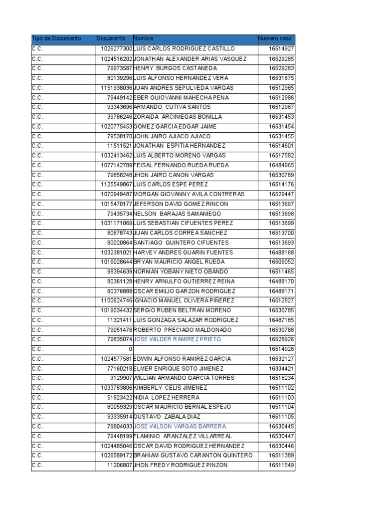 Case Document: Individual Identifications | PDF