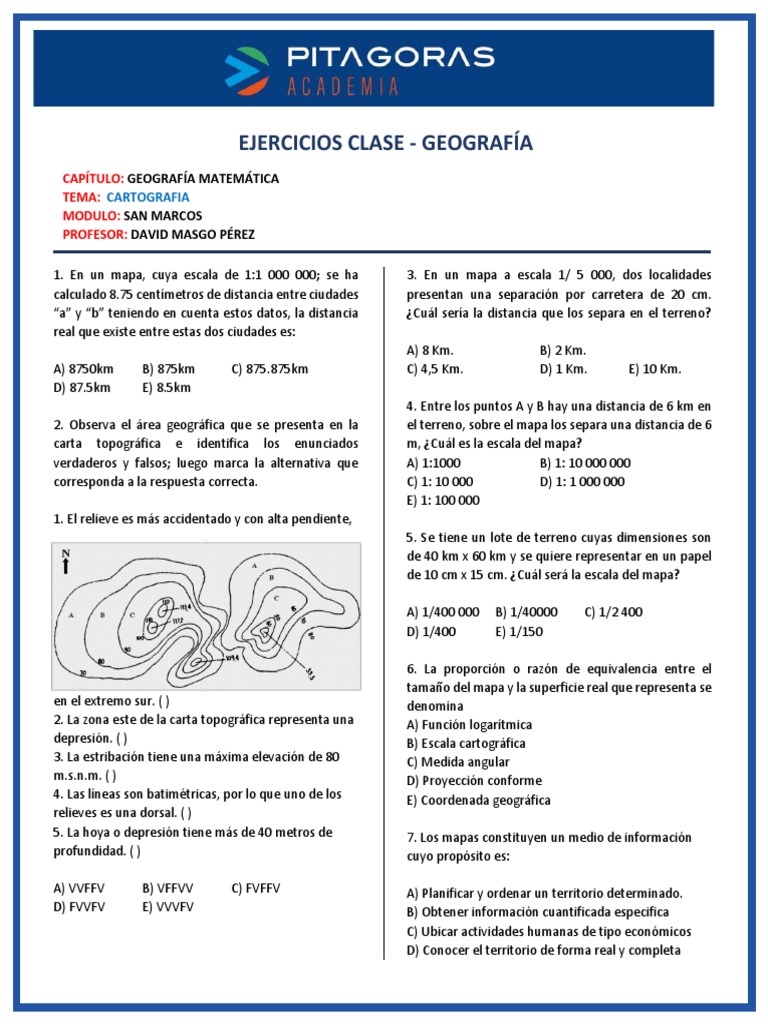 Ssavma - GF - Ejer.06 - Cartografia - Prof. David Masgo | PDF