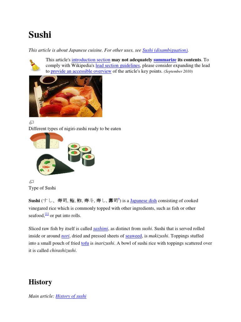 Sushi | Download Free PDF | Sushi | Japanese Cuisine