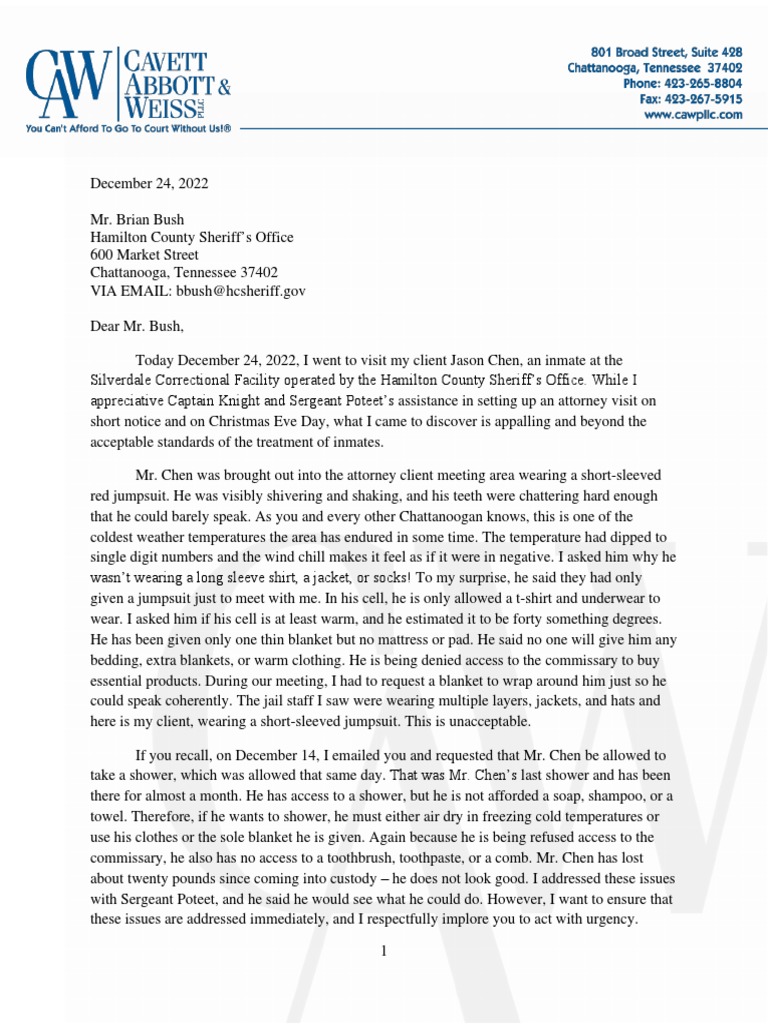 Letter RE Jason Chen | PDF