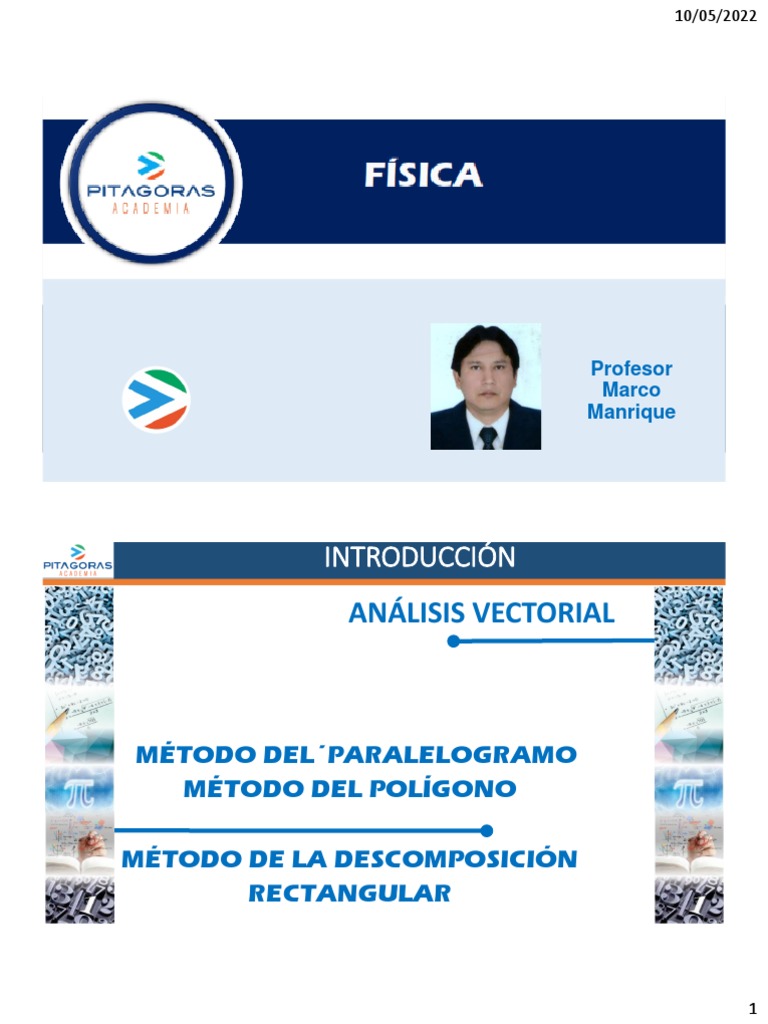 Si1ma Fi T 02 Analisis Vectorial Prof. Marco Manrique | Descargar gratis PDF | Vector Euclidiano ...