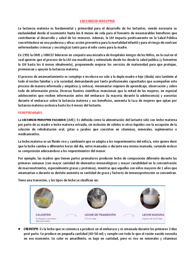Lactancia Materna Pdf Pdf Pecho Lactancia