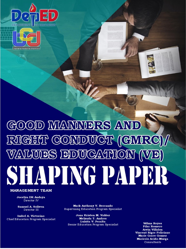 Shaping Paper GMRC and Values Education | PDF