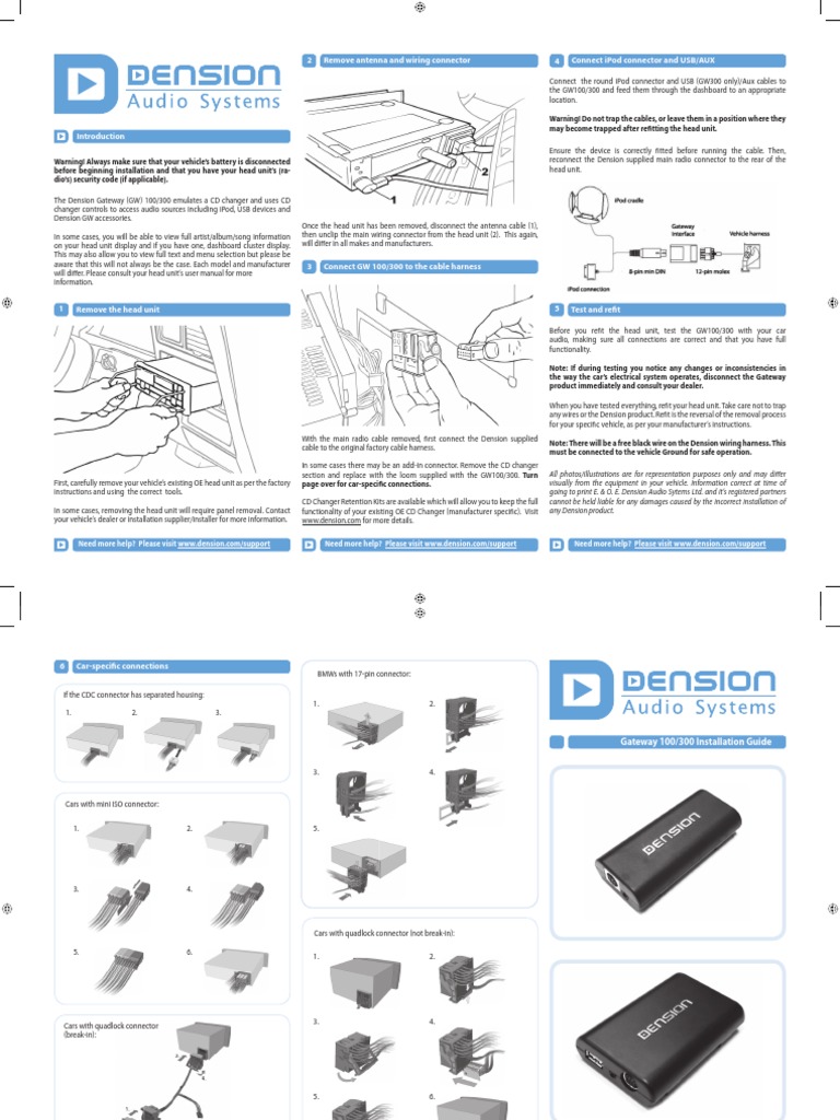 Dension | PDF | Electrical Connector | I Pod
