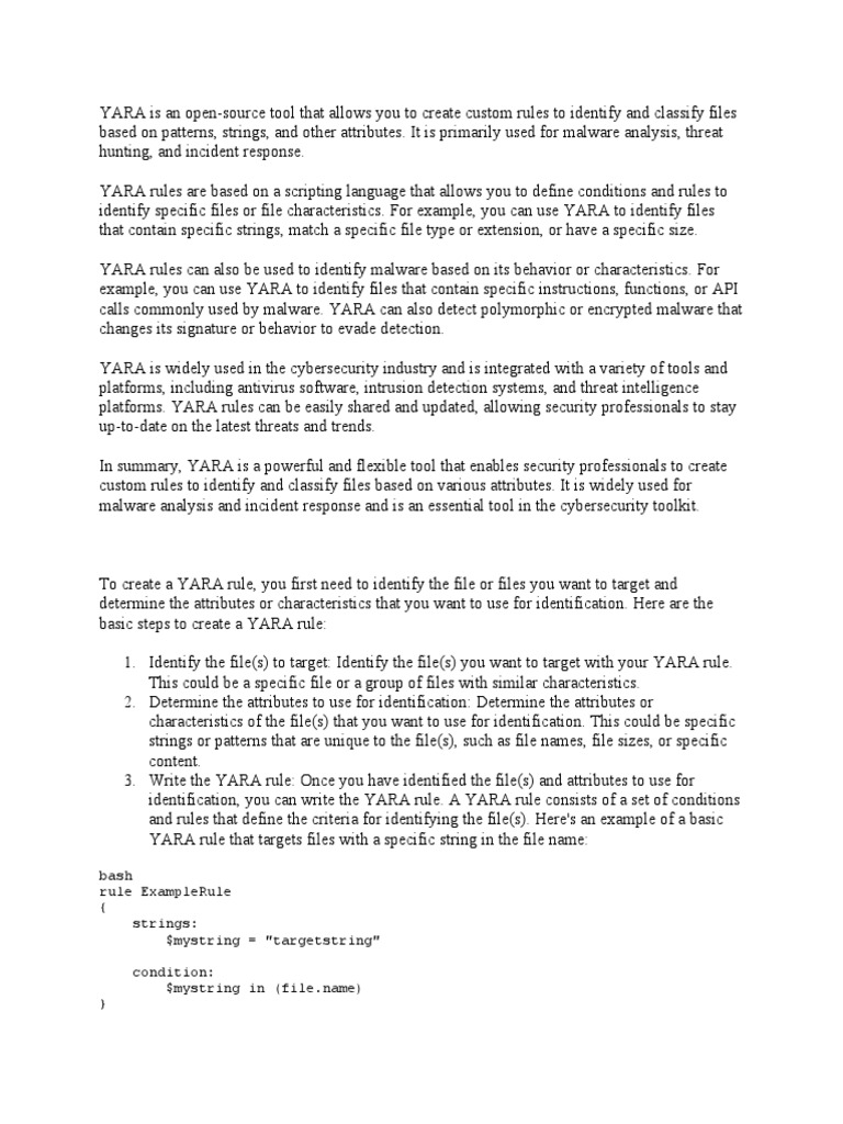 YARA-open AI | PDF