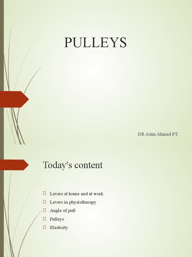 Pulleys | PDF | Ankle | Musculoskeletal System