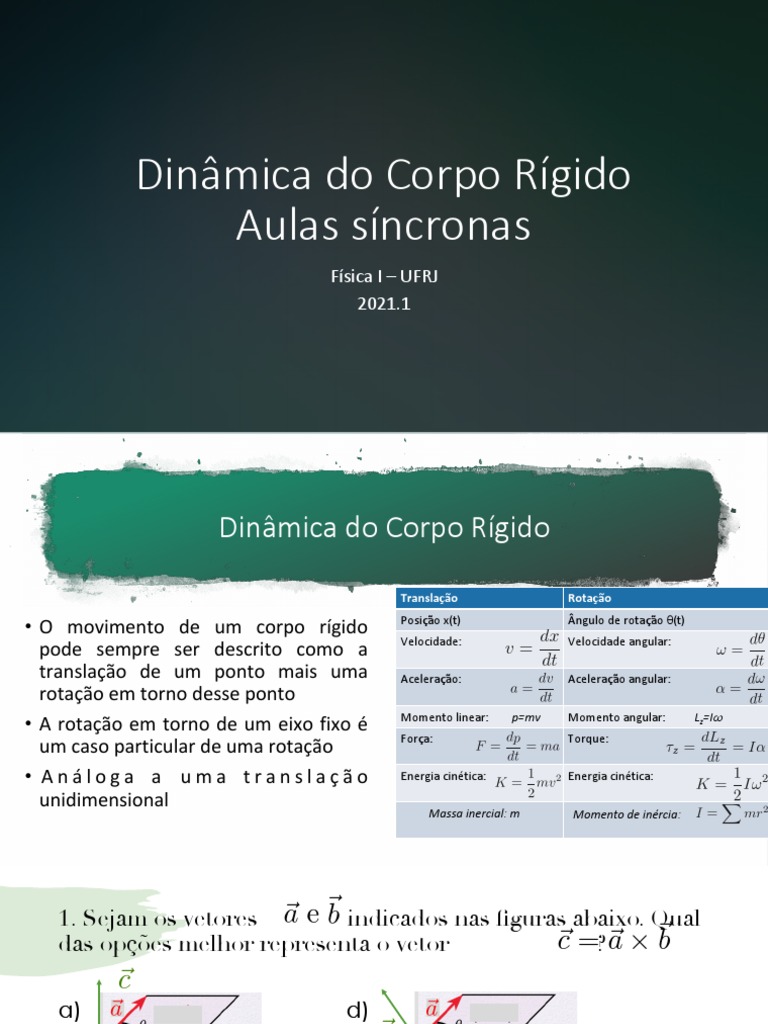 dinamica_do_corpo_rigido_gabarito | PDF