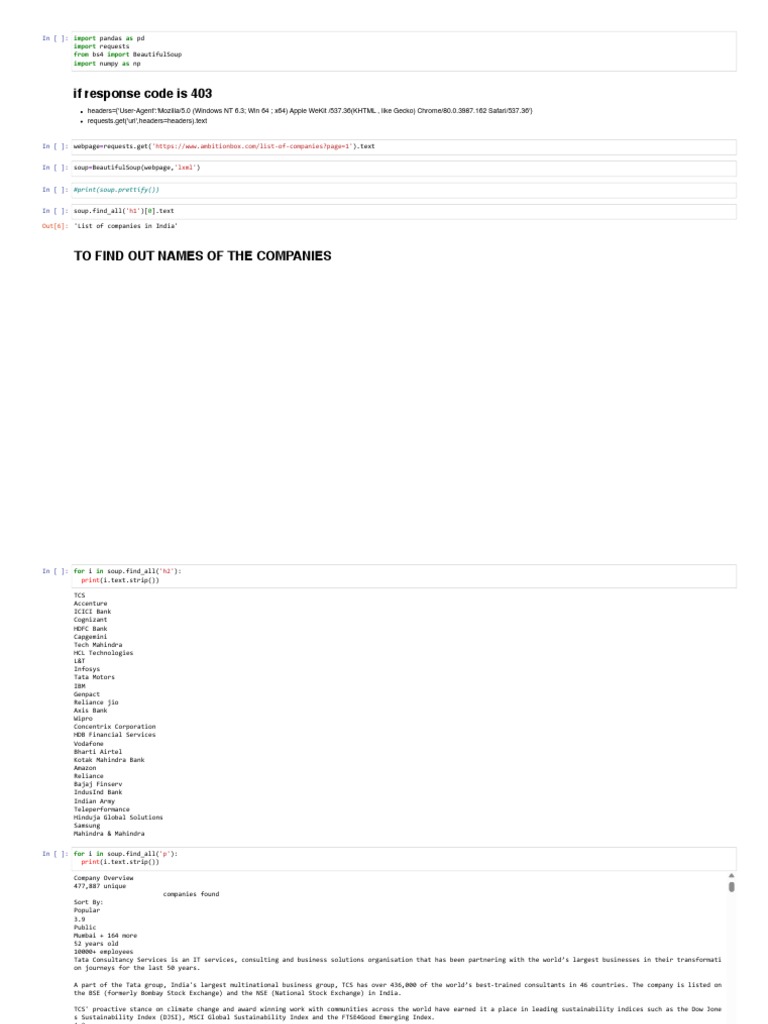 web scrapping cheatsheet | PDF