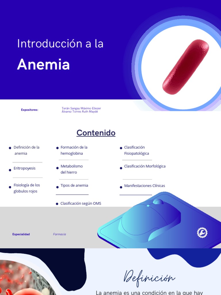 Presentacion Anemia | PDF | Anemia | Glóbulo rojo