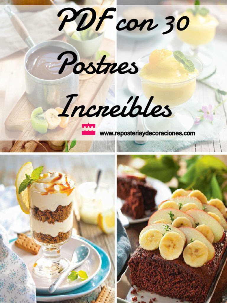 PDF Con 30 Postres Increibles | PDF | Postres | Caramelo