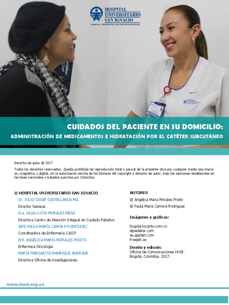Administración de Medicamentos e Hidratación Por El Catéter Subcutáneo ...