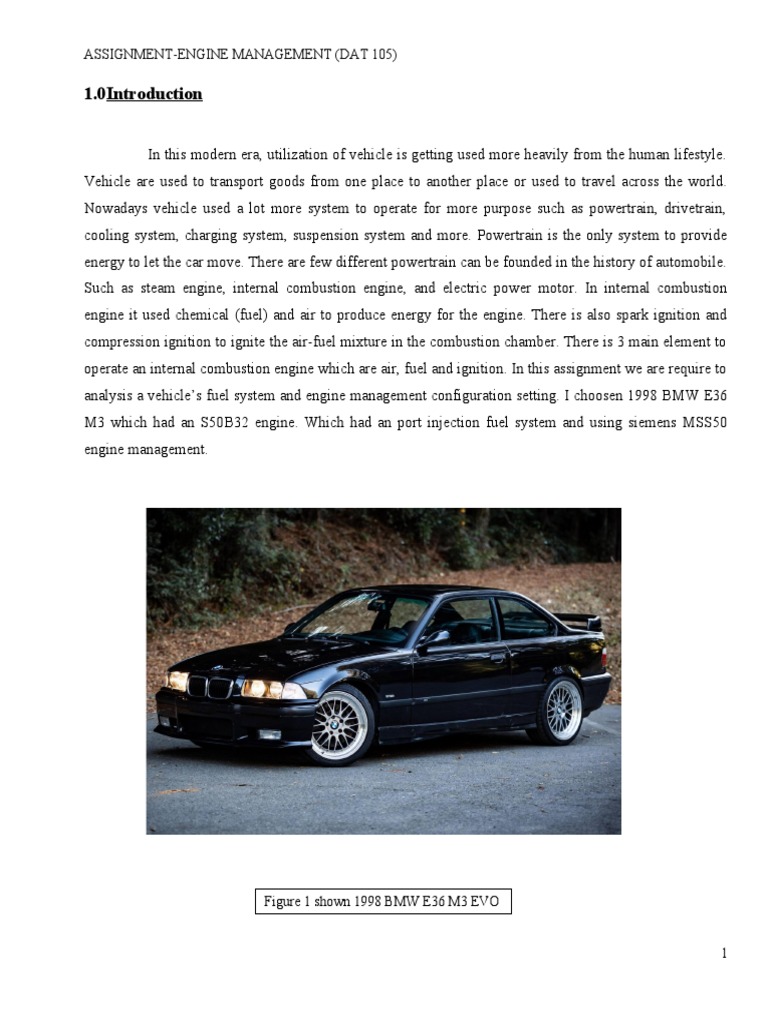 EM1 Assignment | PDF | Fuel Injection | Throttle