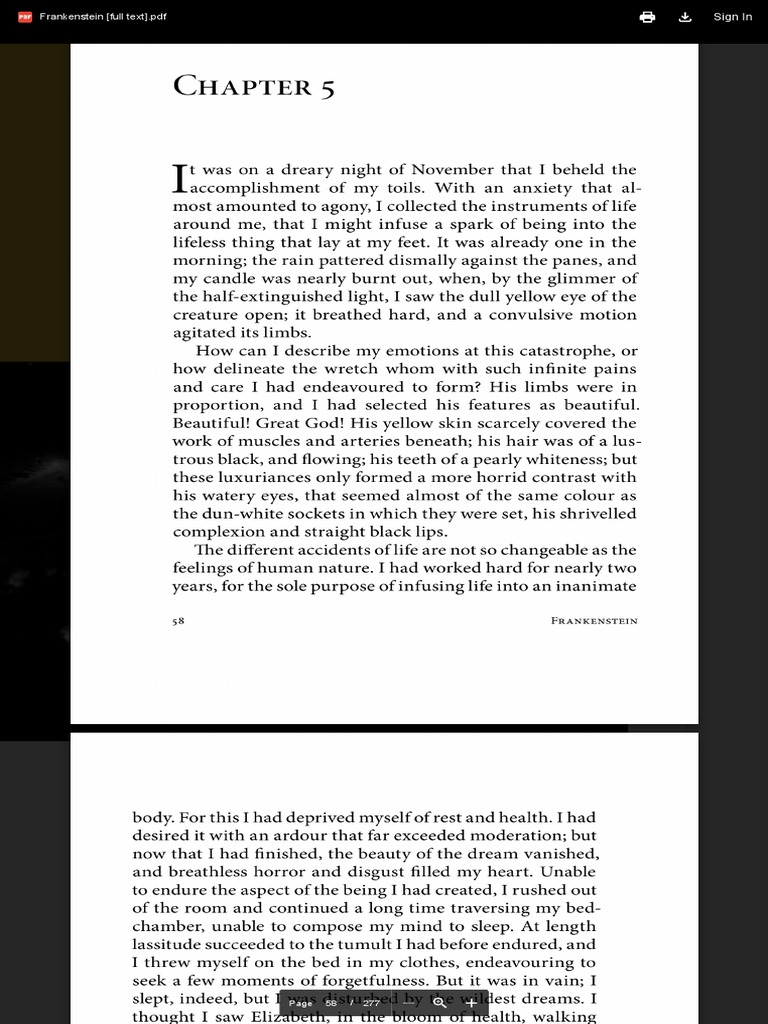Frankenstein (Full Text) PDF | PDF