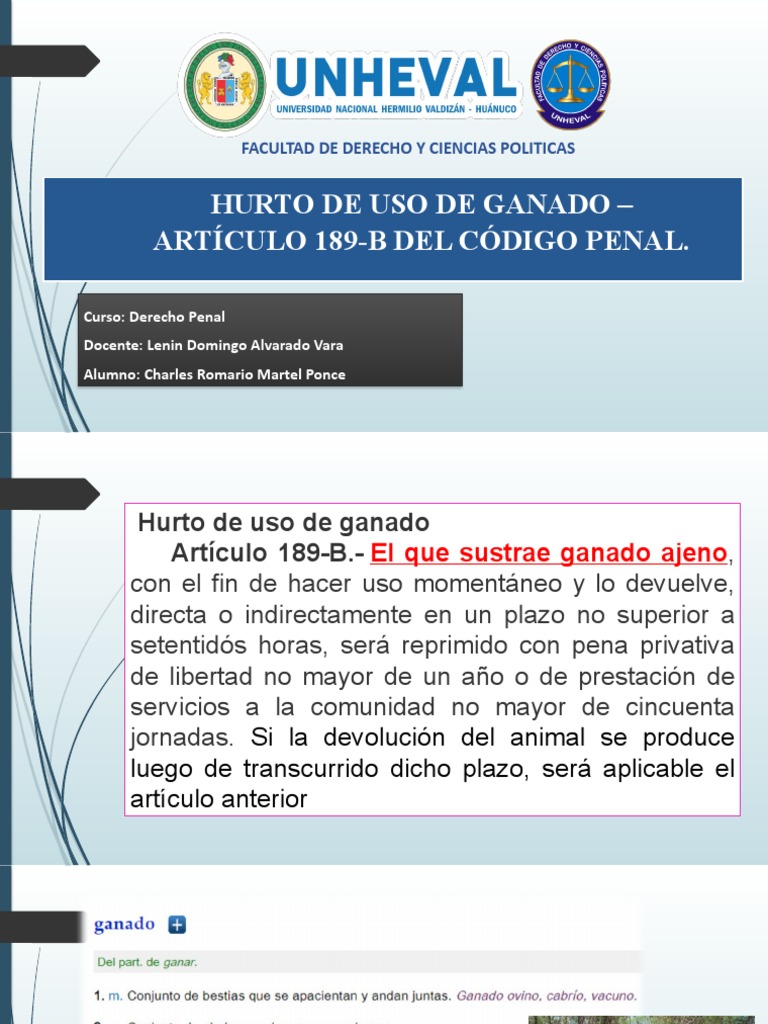HURTO DE USO DE GANADO | PDF HURTO DE USO DE GANADO | PDF