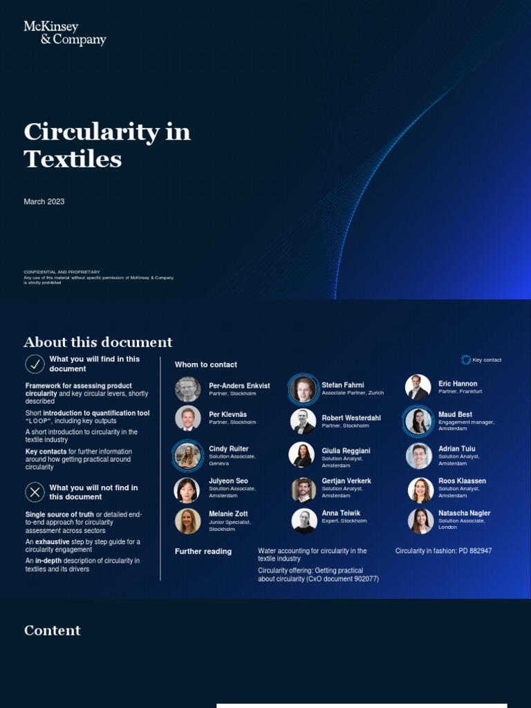Assessing Circularity Impact Potential in Textiles | PDF | Recycling ...
