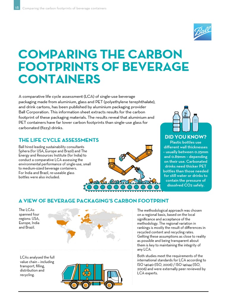 Comparing The Carbon Footprints of Beverage Containers | PDF | Life ...