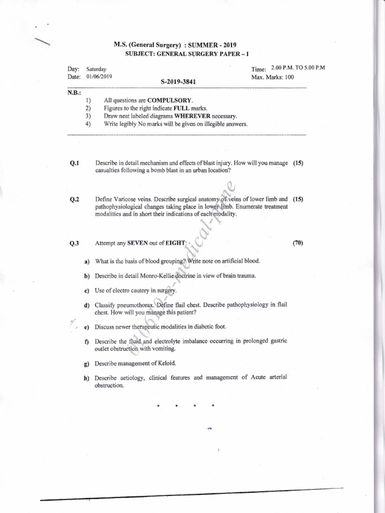 MS Surgery | PDF | Surgery | Injury