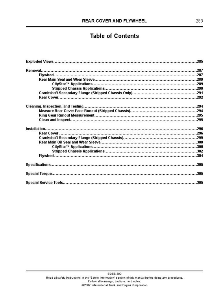 2007 Maxxforce 5 Engine Manual-4 | PDF
