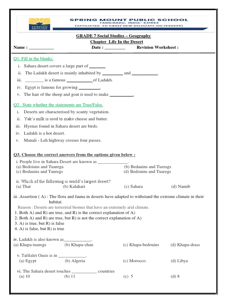 G 7 Geo Desert ws-1 | PDF | Desert | Sahara