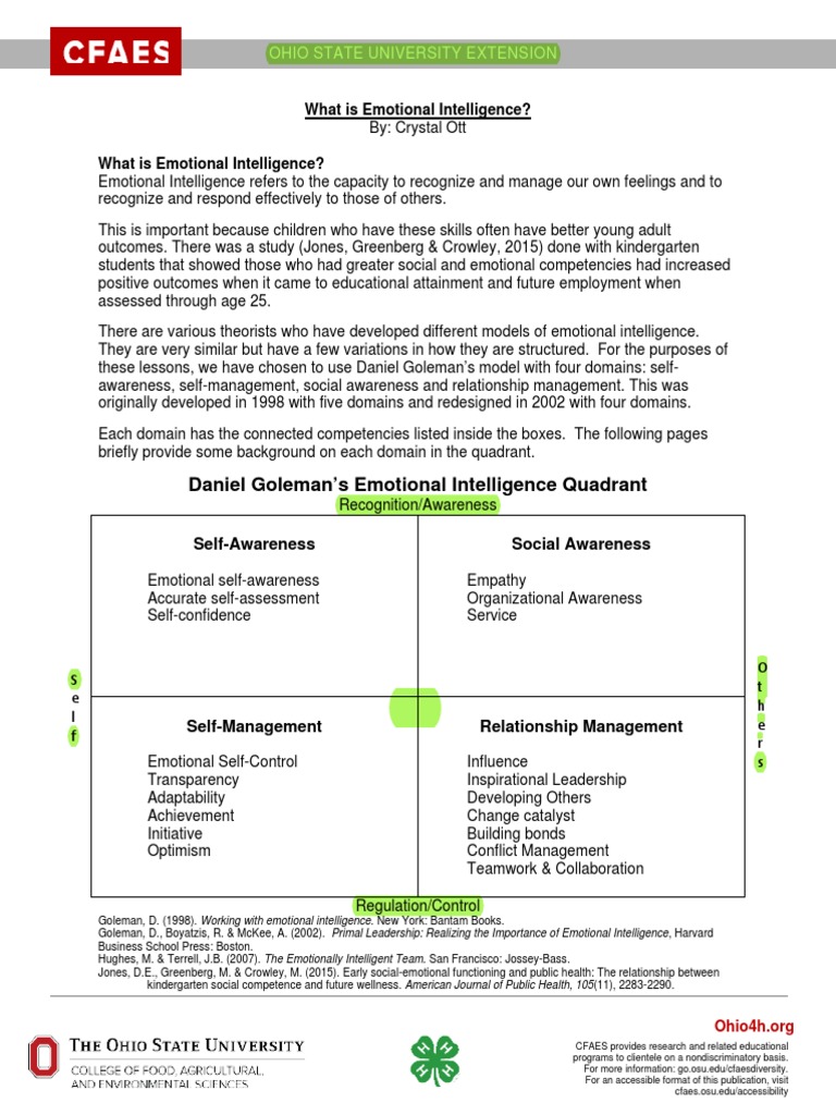Emotional Intelligence Background | PDF | Emotional Intelligence | Empathy
