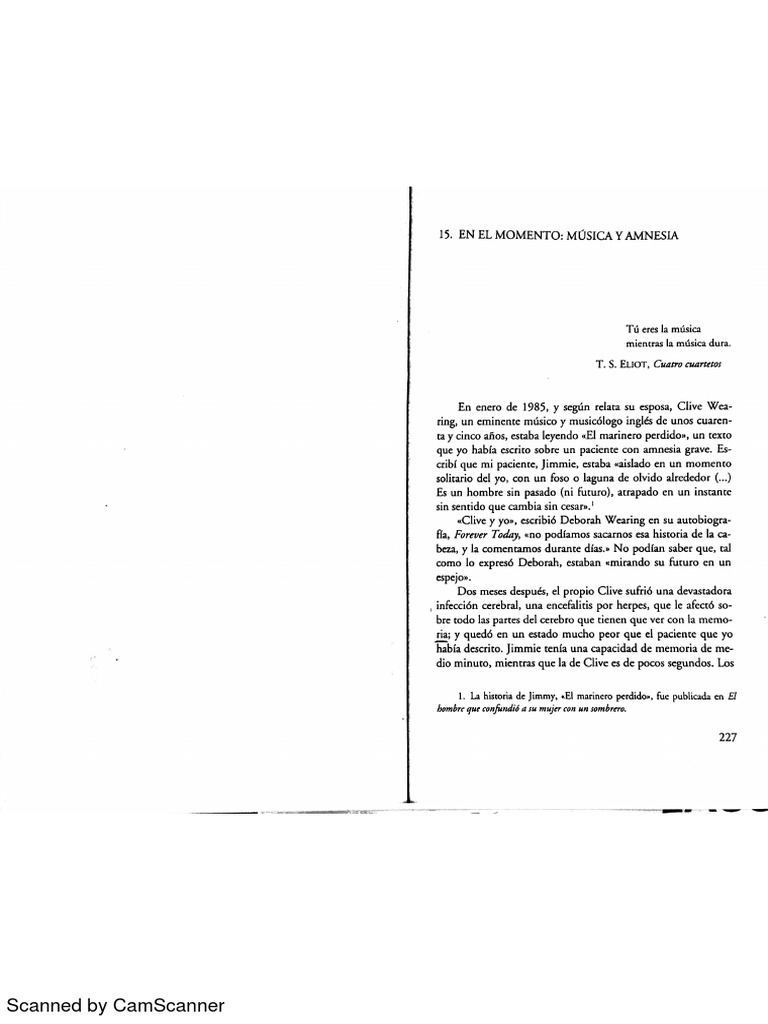 Caso Clive. (Oliver Sacks) | PDF