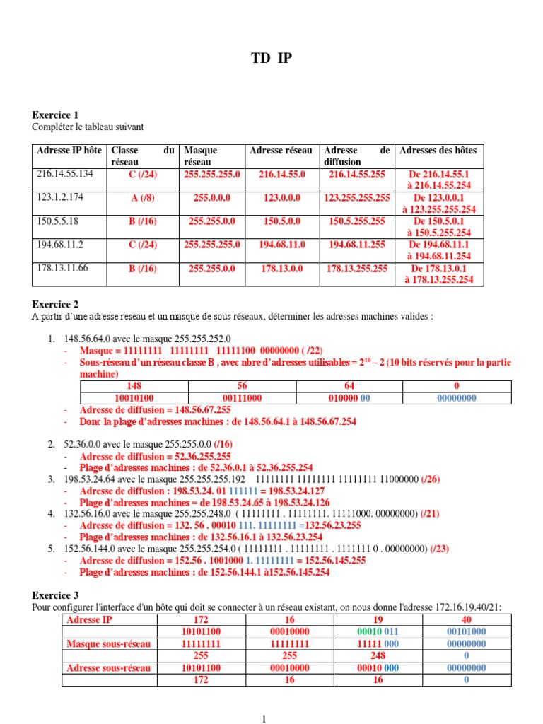 Corrigé TD2-ex4 | PDF | Protocoles Internet | Informatique