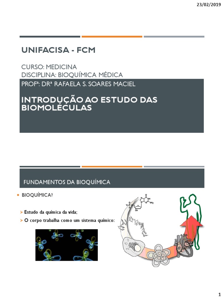 Aula 00 - INTRODUÇÃO AO ESTUDO DAS BIOMOLÉCULAS | PDF