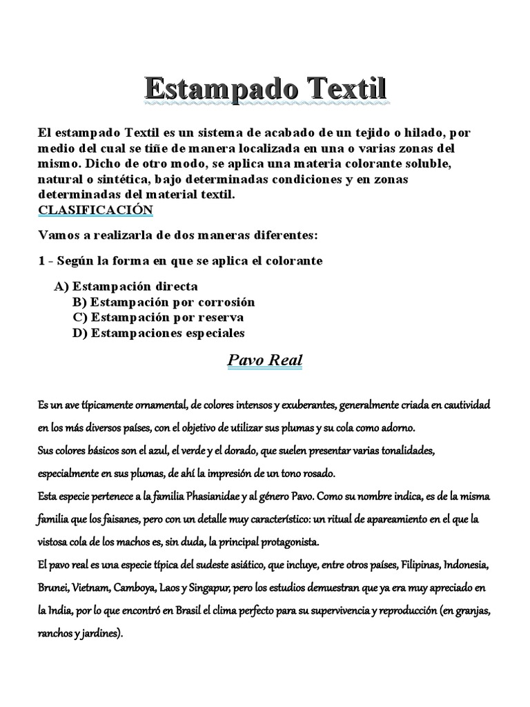 Estampado Textil | PDF