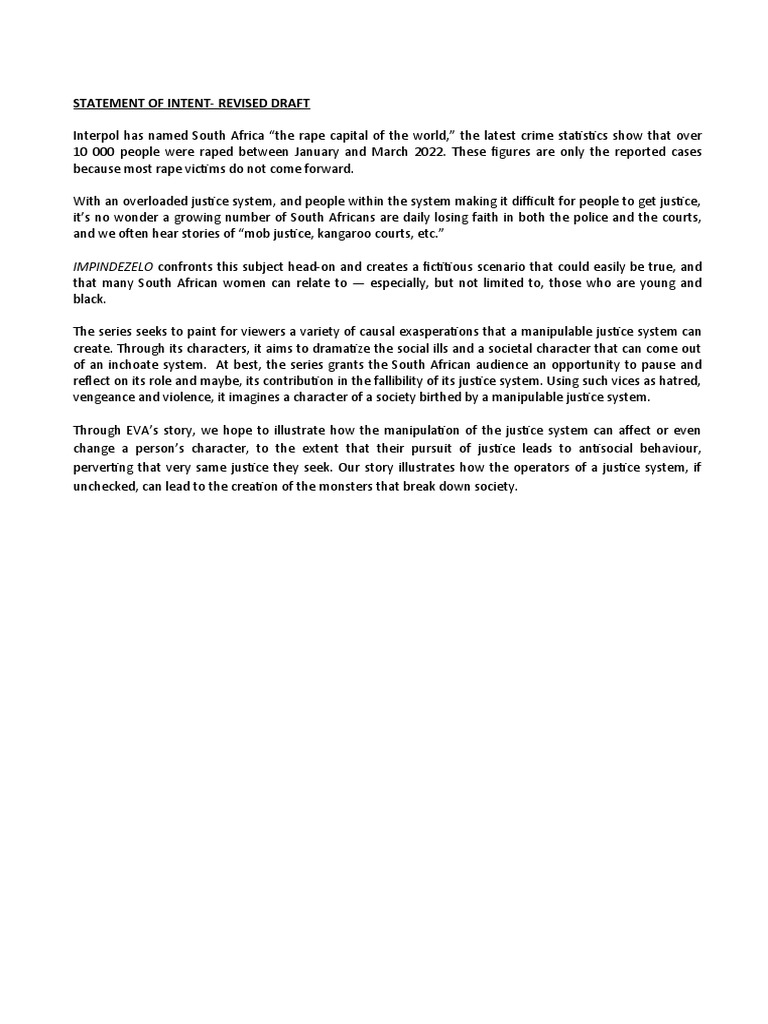 Statement of Intent - Revised-B | PDF