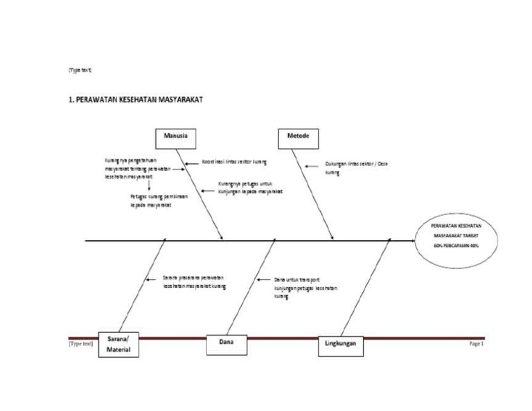 Contoh Fishbone Perkesmas | PDF