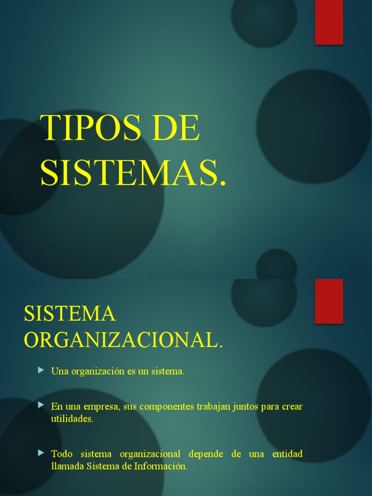 Tipos de Sistemas | PDF | Sistema de informacion | Información