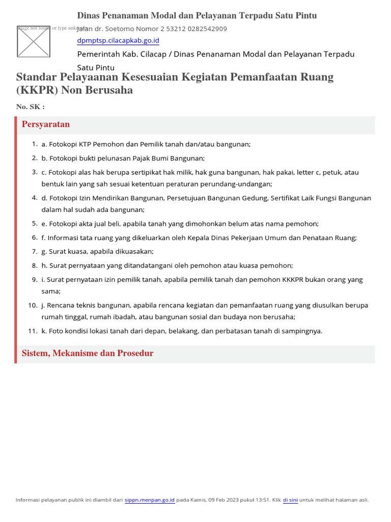 Unduh Standar Pelayanan - Standar Pelayaanan Kesesuaian Kegiatan ...