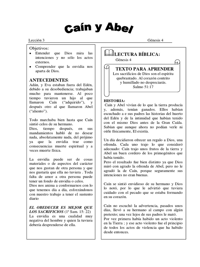 2 CainAbel | PDF | Adán y Eva | Creencia religiosa y doctrina