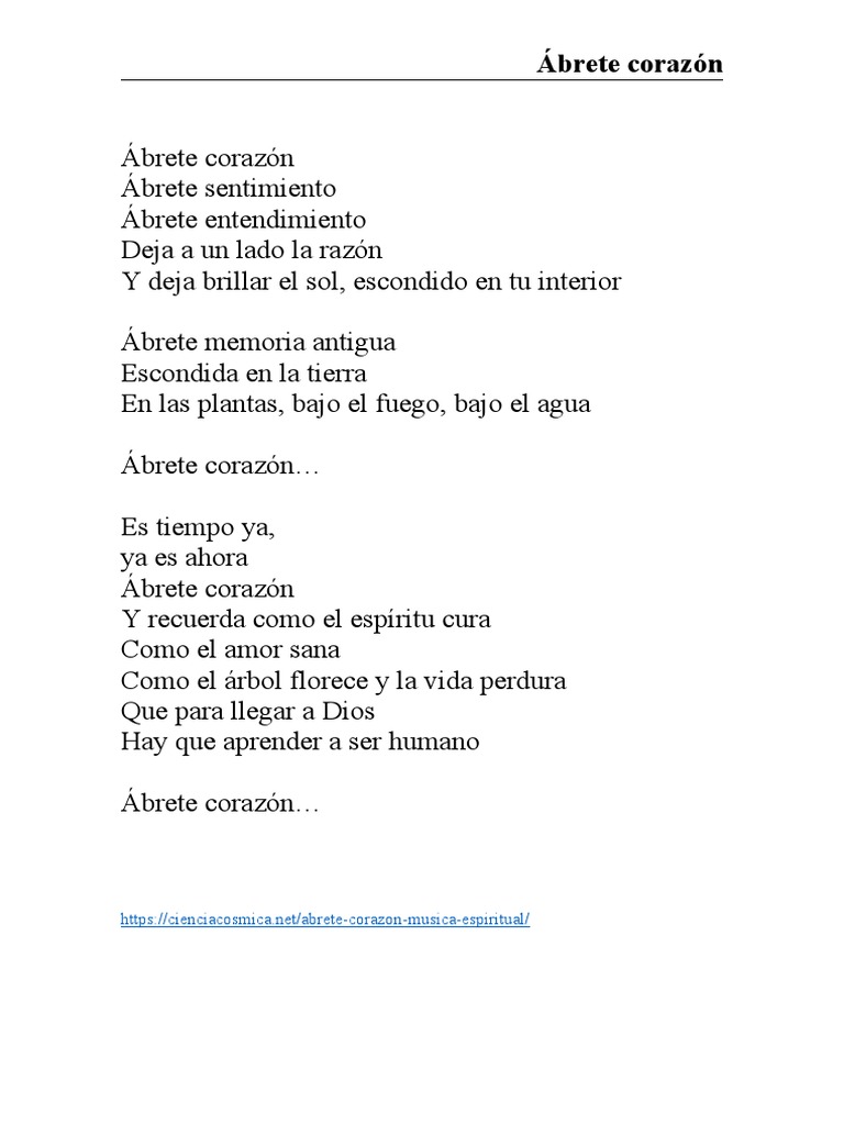 Abrete Corazon | PDF