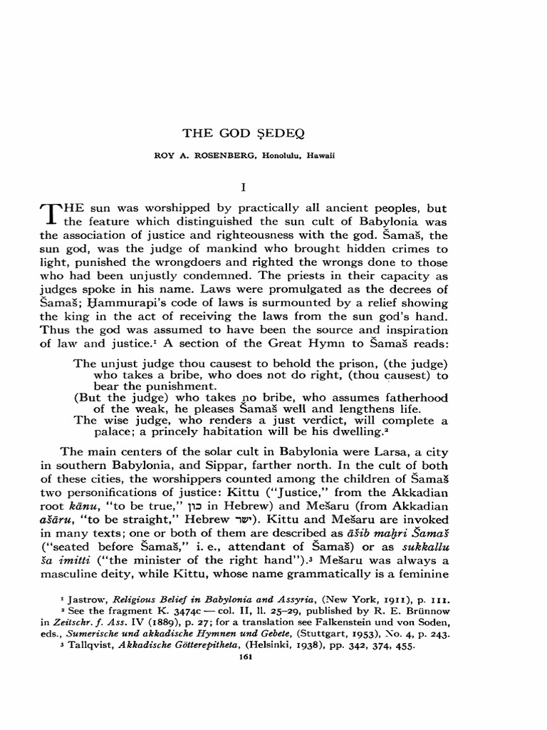 THE GOD SEDEQ - Roy Rosenberg | PDF | Yahweh | Copyright