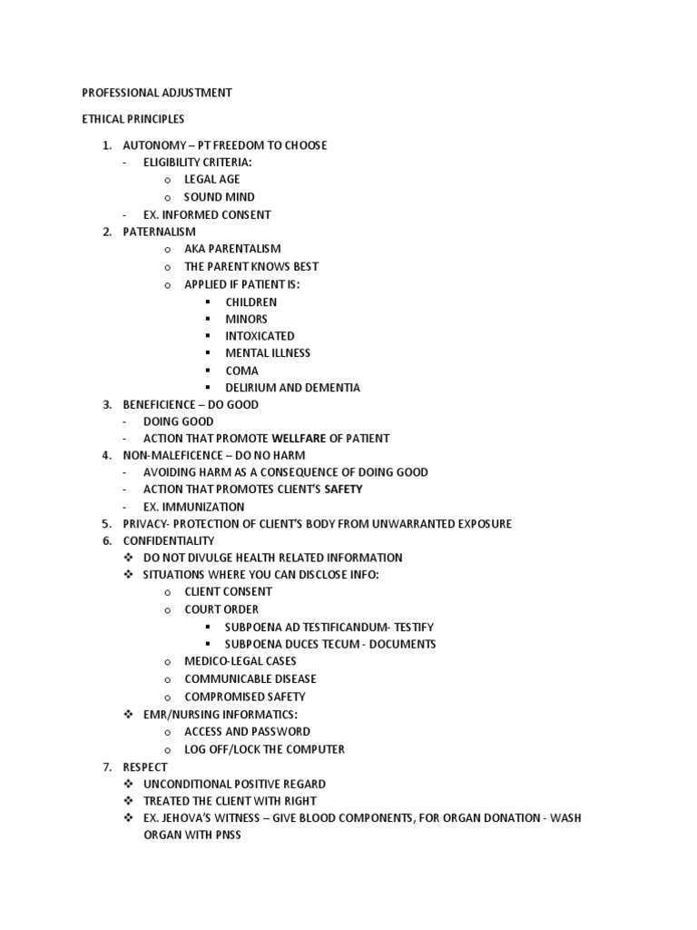 Professional Adjustment | PDF