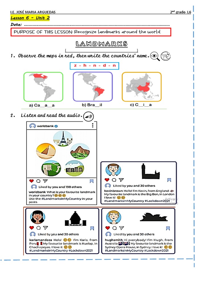 2nd Lesson 5 Landmarks | PDF
